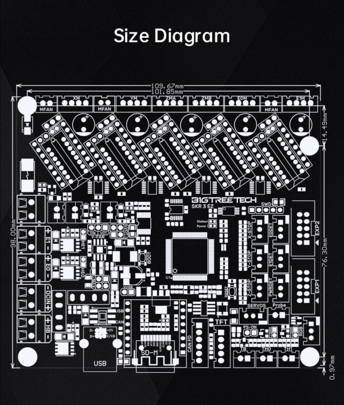 BIGTREETECH BTT SKR 3 EZ Control Board Mainboard for 3D printer fit ...