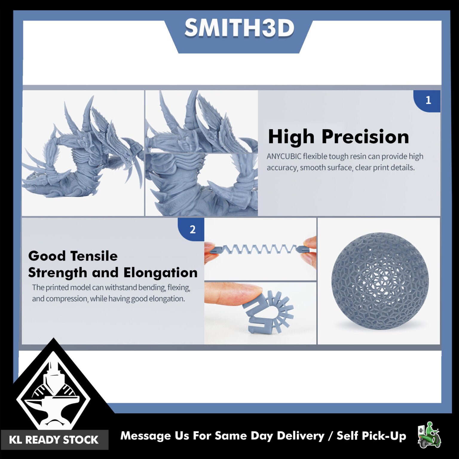 Anycubic Flexible Tough Resin for SLA Resin 3D Printer 1kg | Smith3D ... Anycubic Flexible Tough Resin for SLA Resin 3D Printer 1kg | Smith3D ...