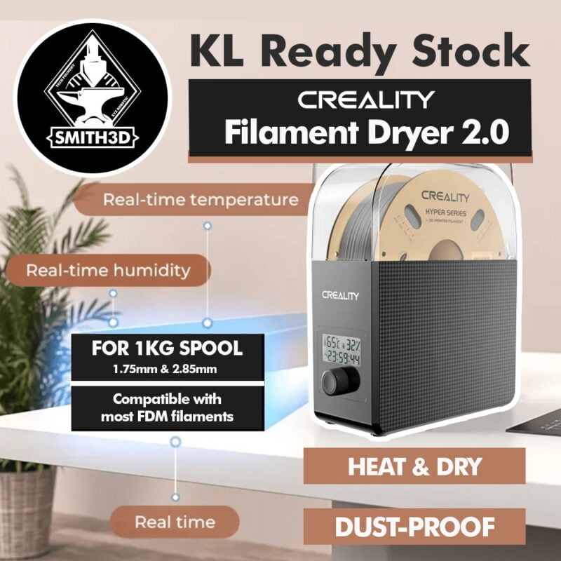 Creality Filament Dryer Box 2.0, Spool Holder, Filament Storage Box ...