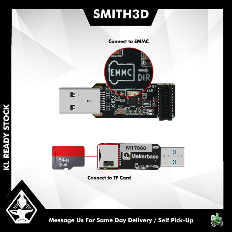 MKS EMMC Adapter V2 USB 3.0 - TF Card Reader for MKS EMMC Module ...