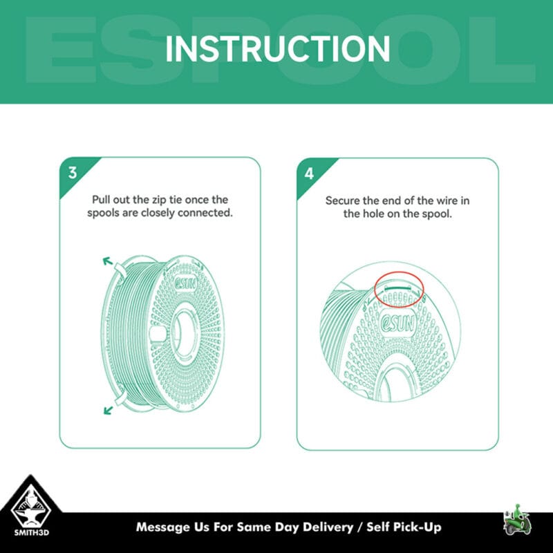 eSun eSpool+ Reusable Filament Spool for Refill Filament, Bambu Lab ...