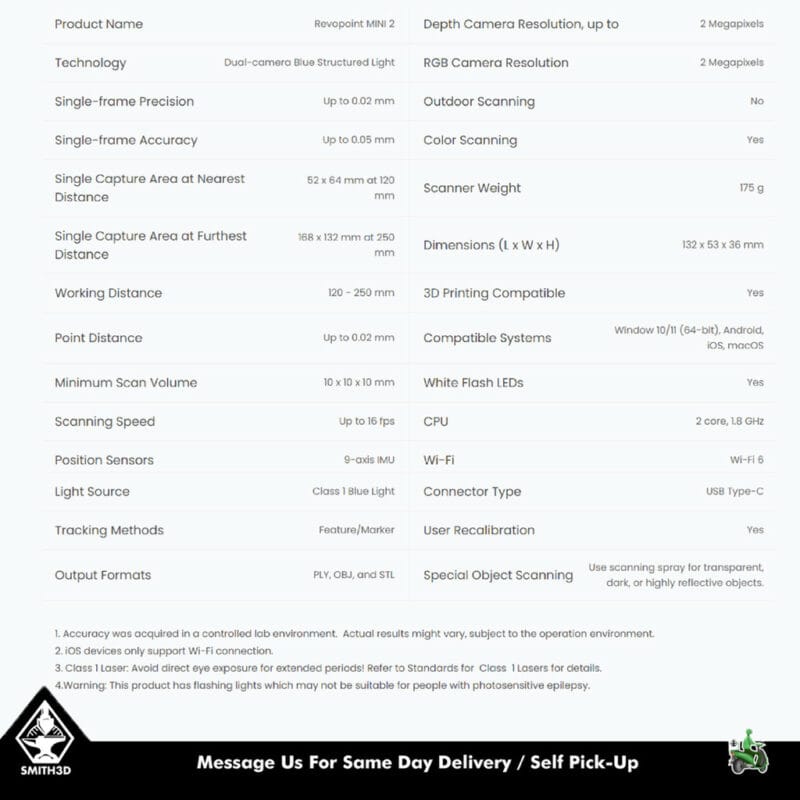 Revopoint MINI 2 Advanced Edition | Smith3D Malaysia